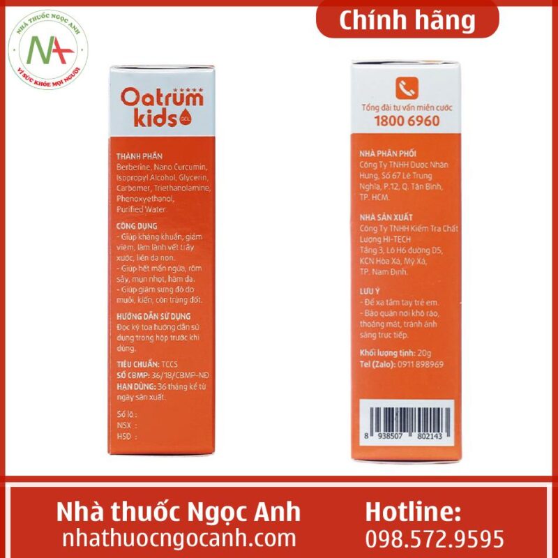 Gel đa năng Oatrum Kids có tốt không, giá bao nhiêu, mua ở đâu?