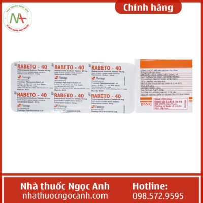 Thuốc Rabeto-40 là thuốc gì,tác dụng gì,giá bao nhiêu,mua ở đâu?