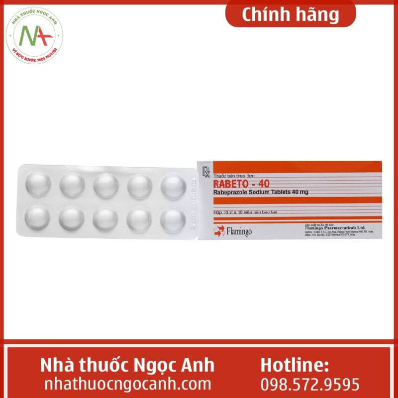 Thuốc Rabeto-40 là thuốc gì,tác dụng gì,giá bao nhiêu,mua ở đâu?