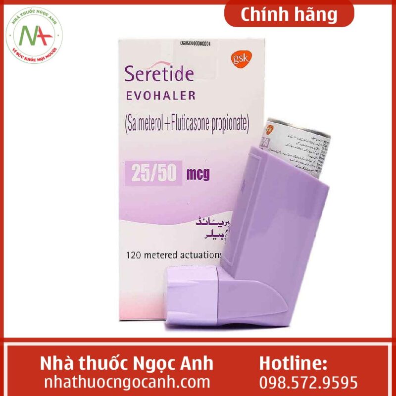 Thuốc Seretide Evohaler DC 25/50 có giá bao nhiêu, mua ở đâu?