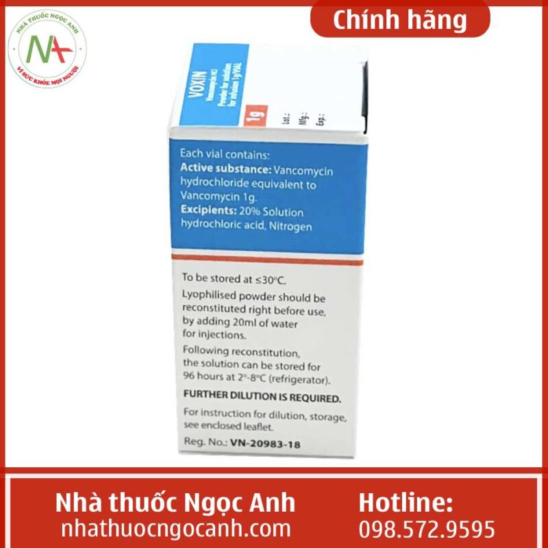 Thuốc Voxin 1g là thuốc gì, có tác dụng gì, giá bao nhiêu, mua ở đâu?