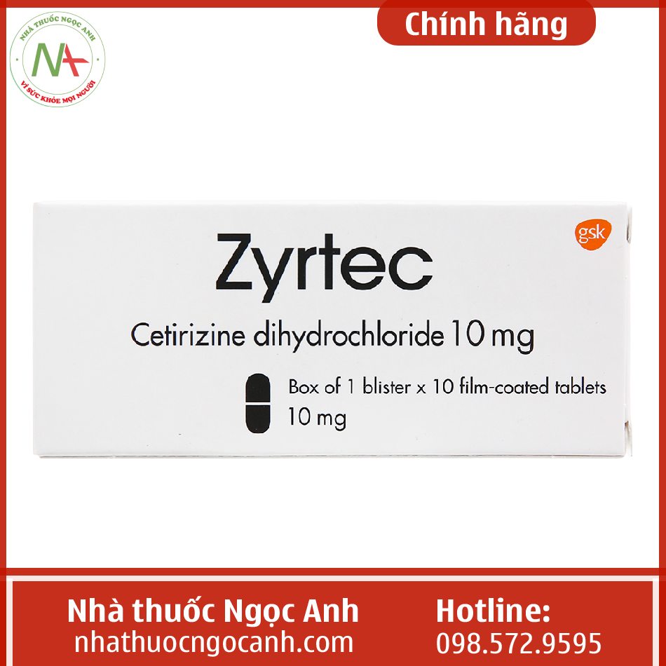 Thuốc Zyrtec 10mg là thuốc gì, giá bao nhiêu, mua ở đâu uy tín?