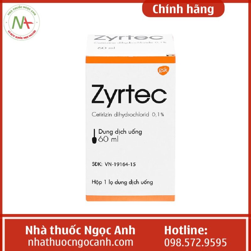 Thuốc Zyrtec Siro1mg/ml là thuốc gì, giá bao nhiêu, mua ở đâu?