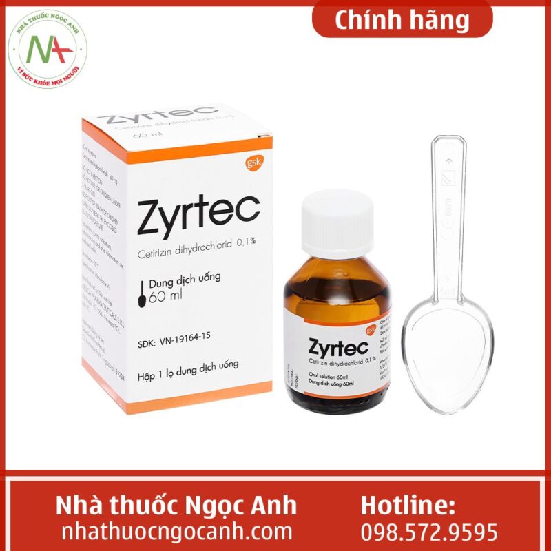 Thuốc Zyrtec Siro1mg/ml là thuốc gì, giá bao nhiêu, mua ở đâu?
