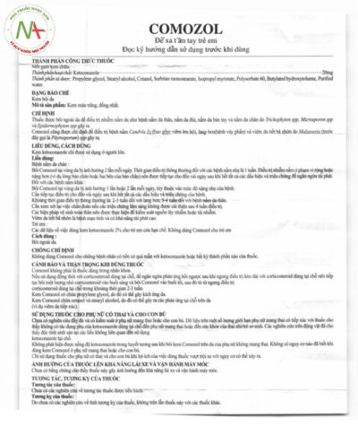 Thuốc Comozol cream 10g là thuốc gì, giá bao nhiêu, mua ở đâu?