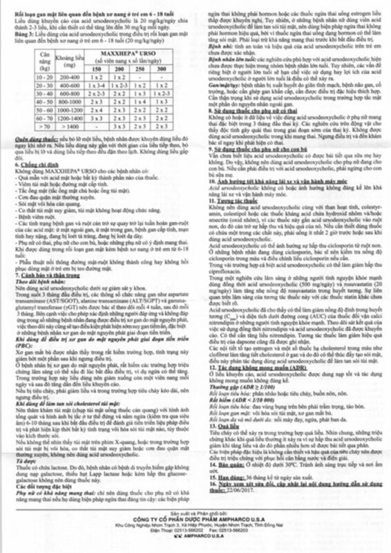 Thuốc Maxxhepa Urso 300 Capsules là thuốc gì, giá bao nhiêu, mua ở đâu?