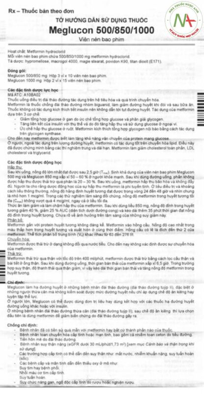 Thuốc Meglucon 1000mg là thuốc gì? Giá bao nhiêu? Mua ở đâu