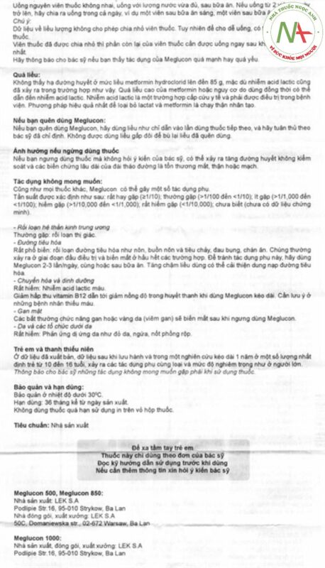 Thuốc Meglucon 1000mg là thuốc gì? Giá bao nhiêu? Mua ở đâu