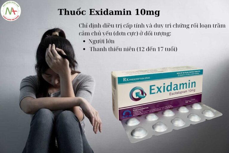 Thuốc Exidamin 10mg là thuốc gì, có tác dụng gì, mua ở đâu, giá bao nhiêu