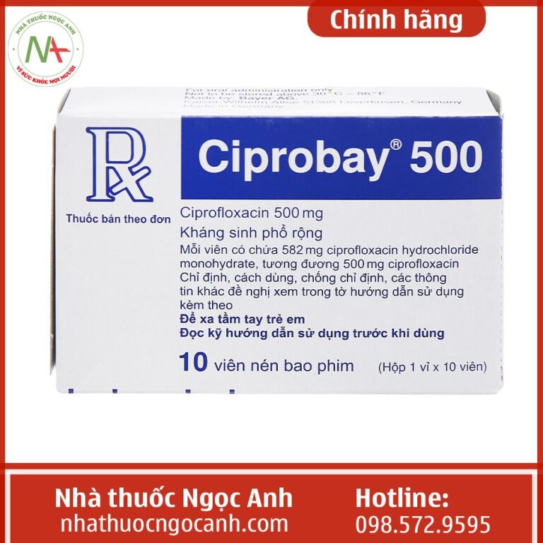 Thuốc Ciprobay 500mg là thuốc gì? Giá bao nhiêu? Mua ở đâu