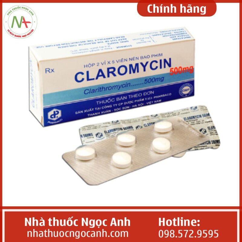 Thuốc Claromycin 500mg có tác dụng gì, giá bao nhiêu, mua ở đâu