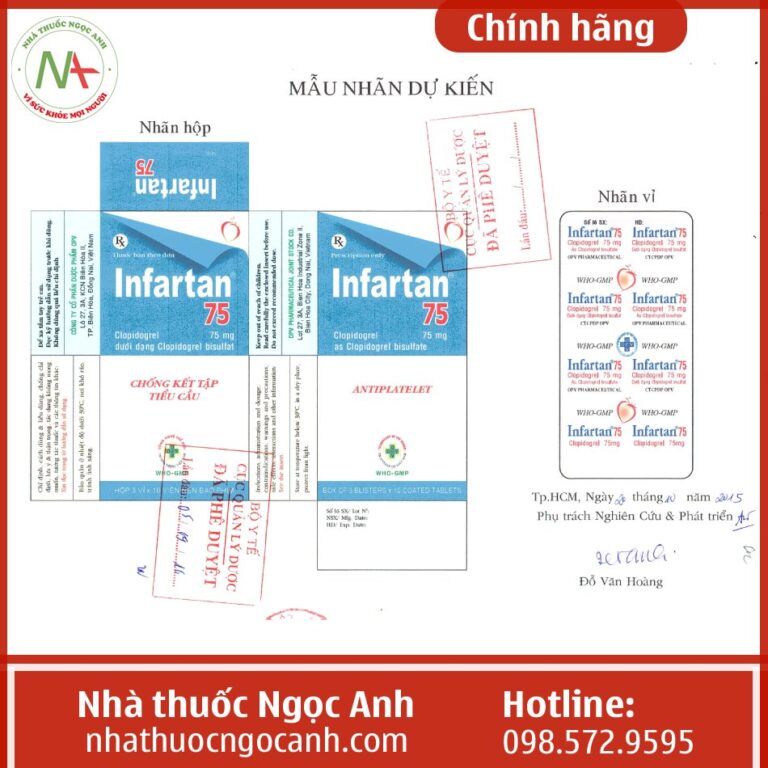 Thuốc Infartan 75mg có tác dụng gì? Giá bao nhiêu? Mua ở đâu