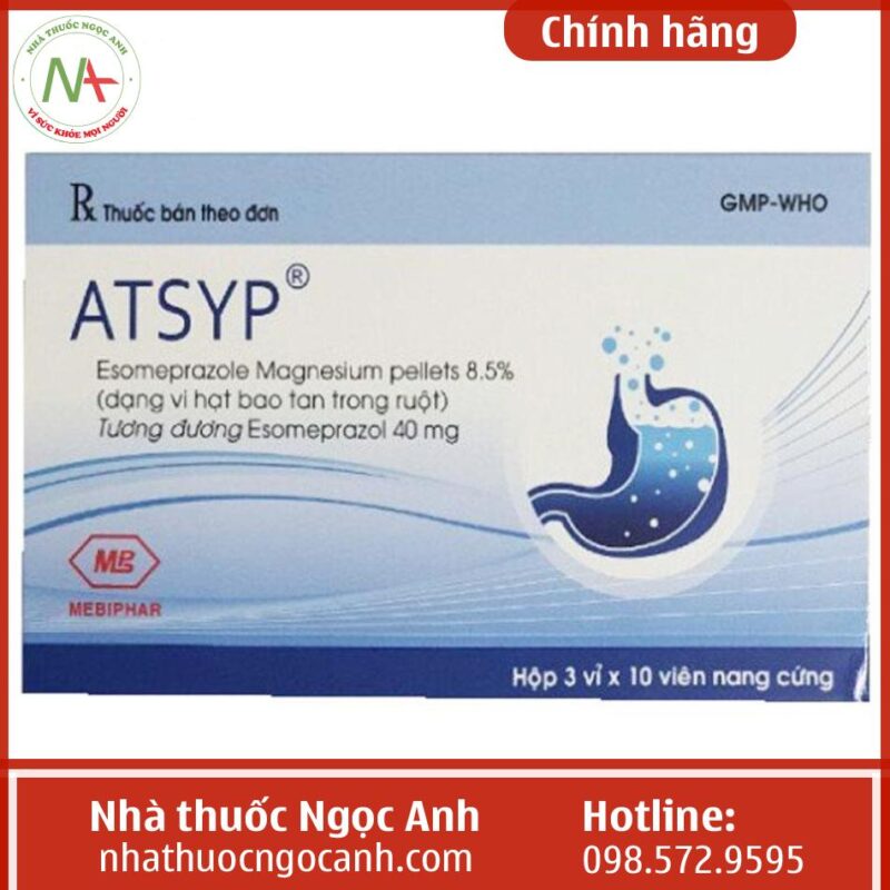 Thuốc Atsyp 40mg là thuốc gì, tác dụng phụ, giá bao nhiêu, mua ở đâu?