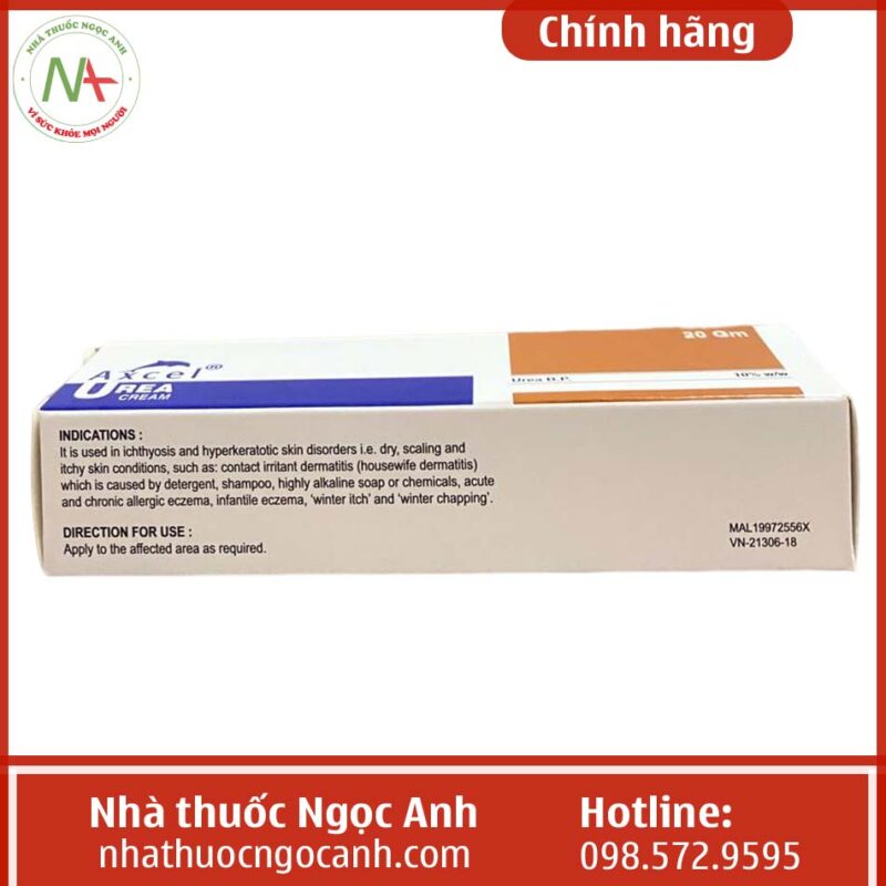 Thuốc Axcel Urea Cream có tác dụng gì, giá bao nhiêu, mua ở đâu
