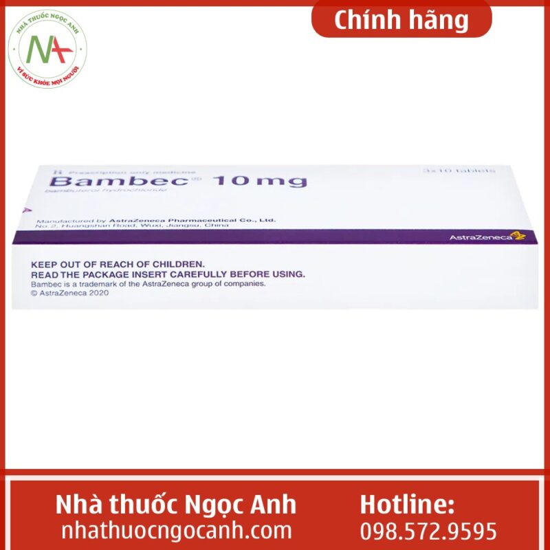 Thuốc Bambec 10mg là thuốc gì, liều dùng, giá bao nhiêu, mua ở đâu