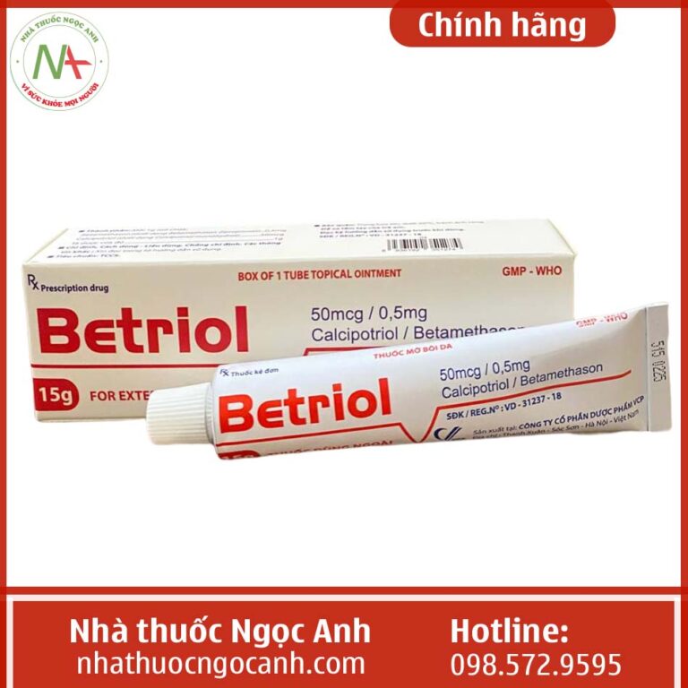 Thuốc bôi da Betriol 15g có tác dụng gì, giá bao nhiêu, mua ở đâu?