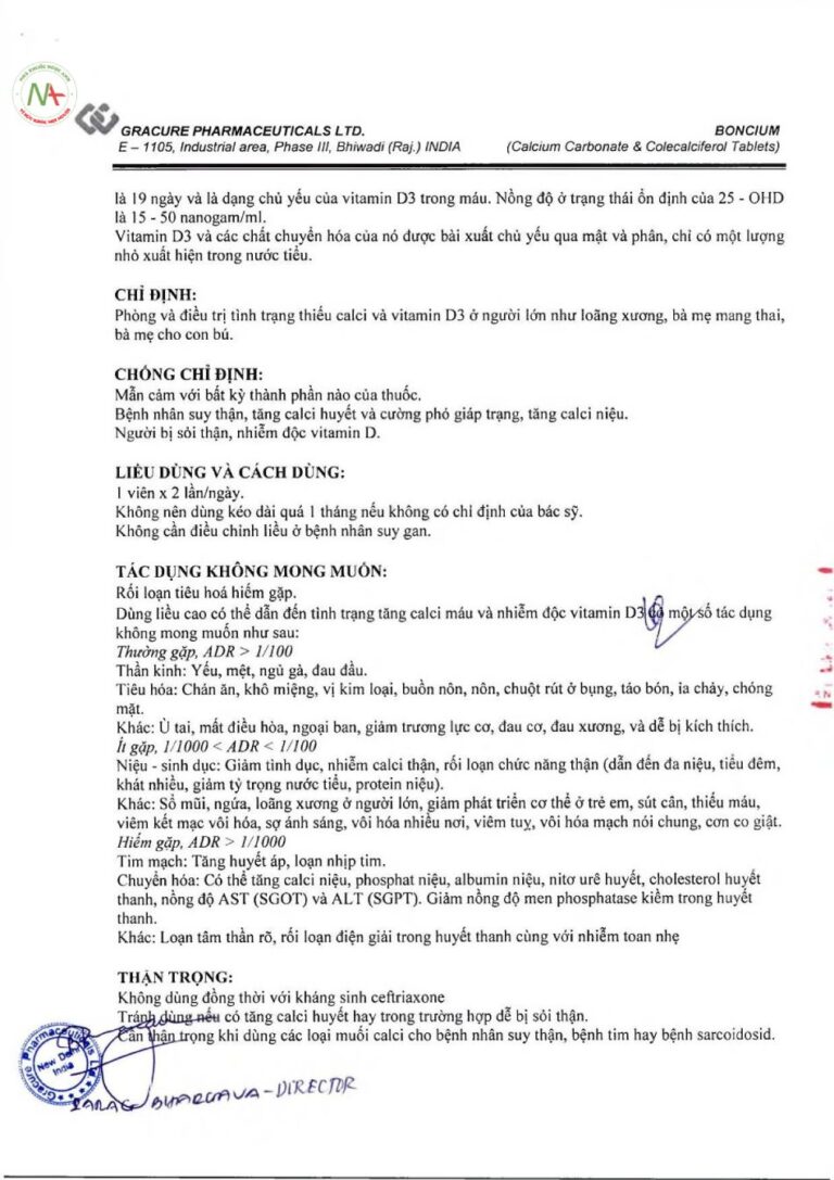 Thuốc Boncium là canxi hữu cơ hay vô cơ, giá bao nhiêu, mua ở đâu?