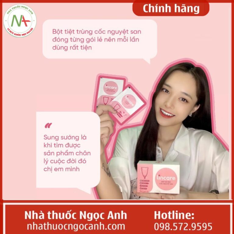 Thuốc Bột vệ sinh cốc nguyệt san Lincare mua ở đâu giá bao nhiêu