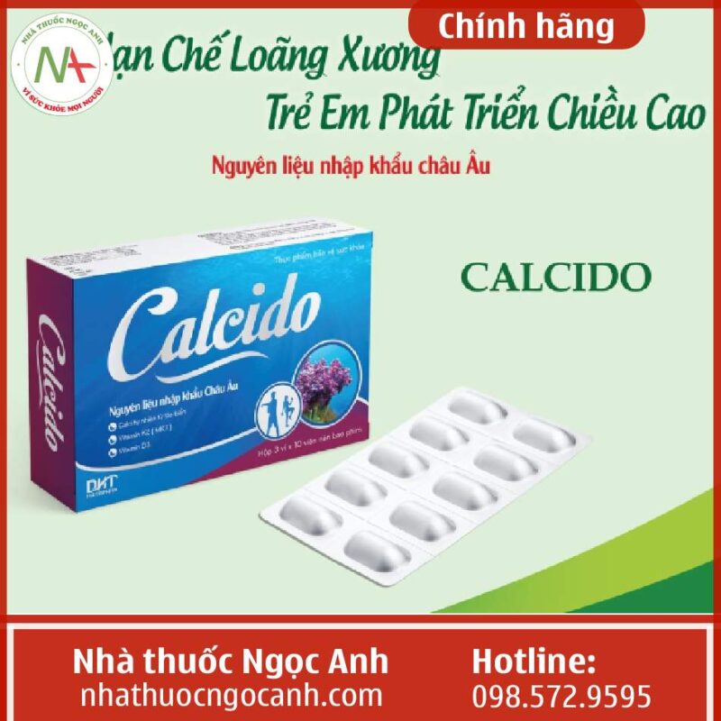 Thuốc Calcido Hataphar 500mg là thuốc gì, mua ở đâu, giá bao nhiêu