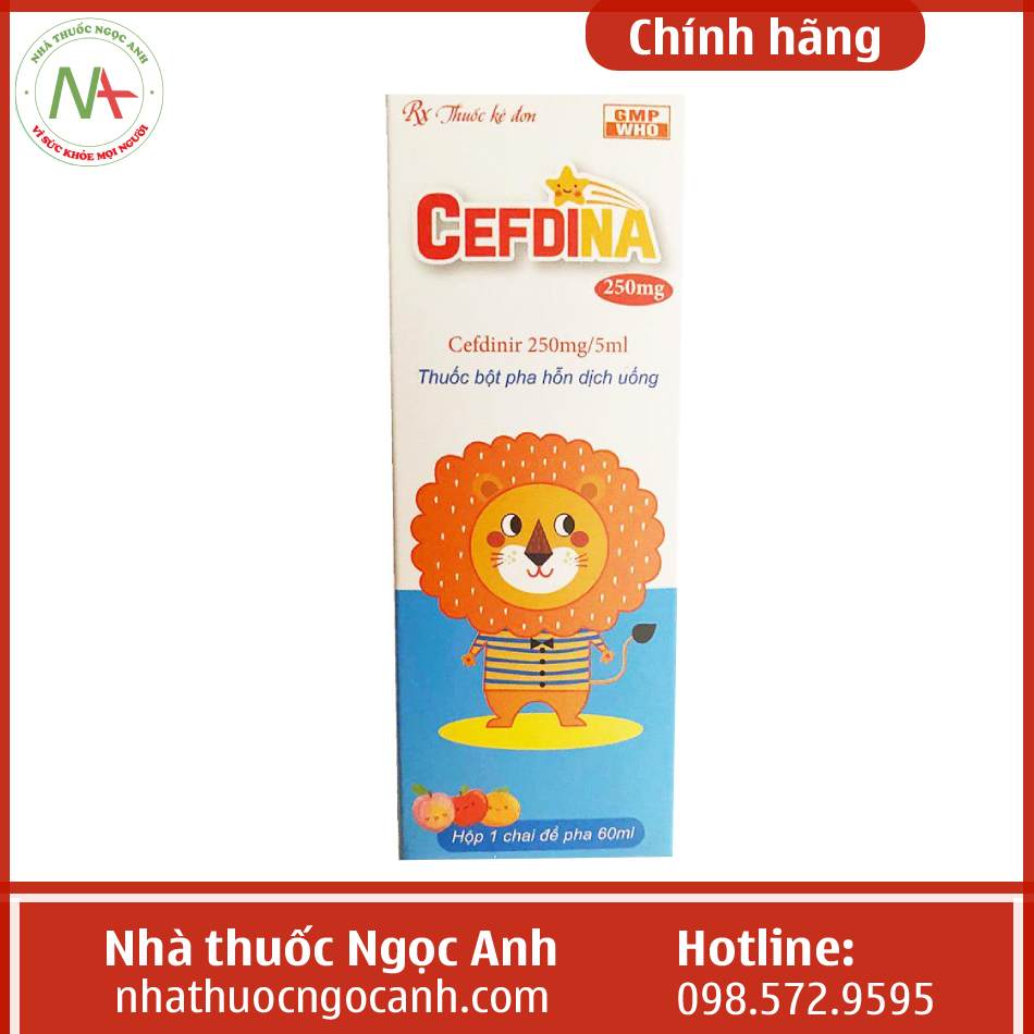 Thuốc Cefdina 250mg/5ml Hataphar mua ở đâu, giá bao nhiêu?