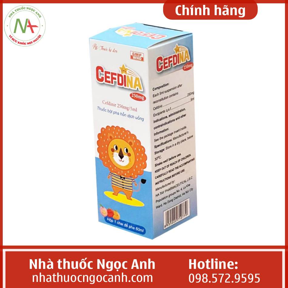 Thuốc Cefdina 250mg/5ml Hataphar mua ở đâu, giá bao nhiêu?