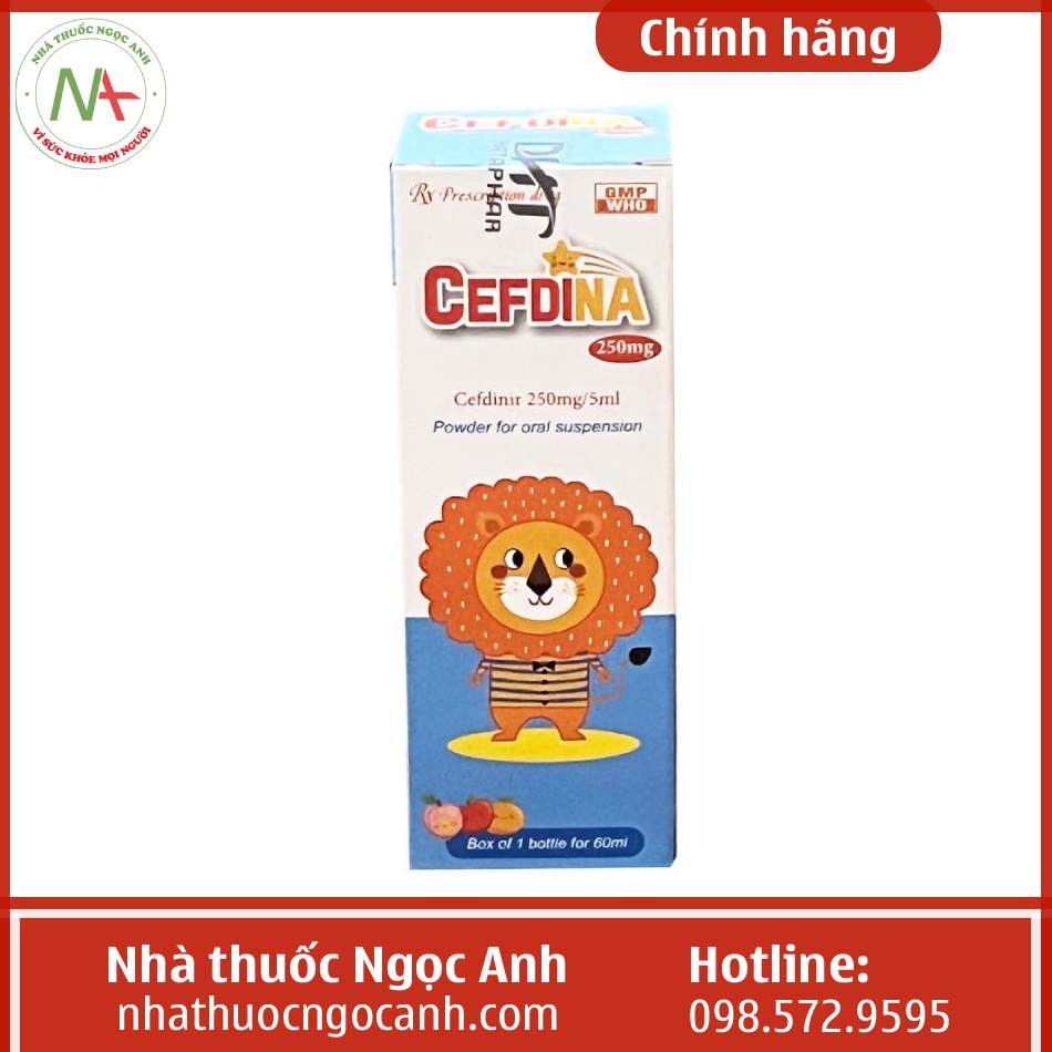 Thuốc Cefdina 250mg/5ml Hataphar mua ở đâu, giá bao nhiêu?