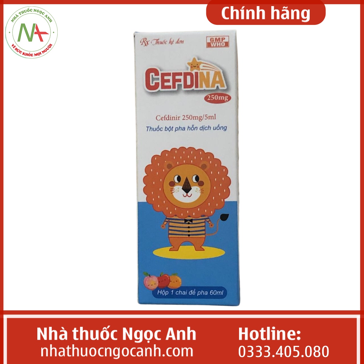 Thuốc Cefdina 250mg/5ml là thuốc gì, giá bao nhiêu, mua ở đâu?
