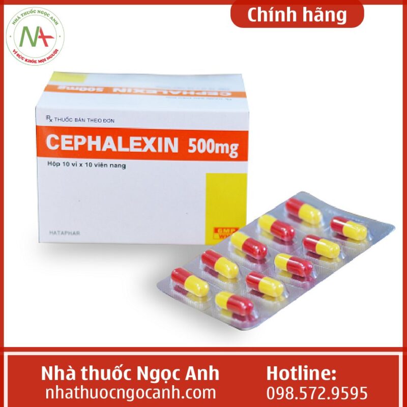 Thuốc Cephalexin 500mg Hataphar đỏ vàng mua ở đâu, giá bao nhiêu?