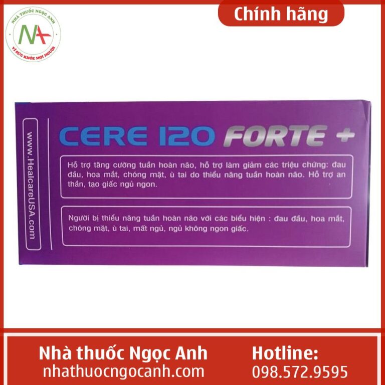 Thuốc Cere 120 Forte + có tác dụng gì, giá bao nhiêu, mua ở đâu?