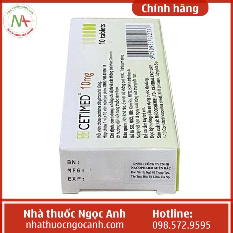 Thuốc Cetimed 10mg bầu uống được không, giá bao nhiêu, mua ở đâu?