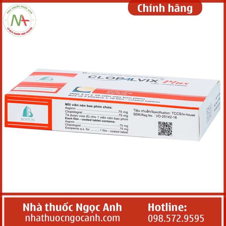 Thuốc Clopalvix Plus Film-coated tablets 75mg giá bao nhiêu, mua ở đâu
