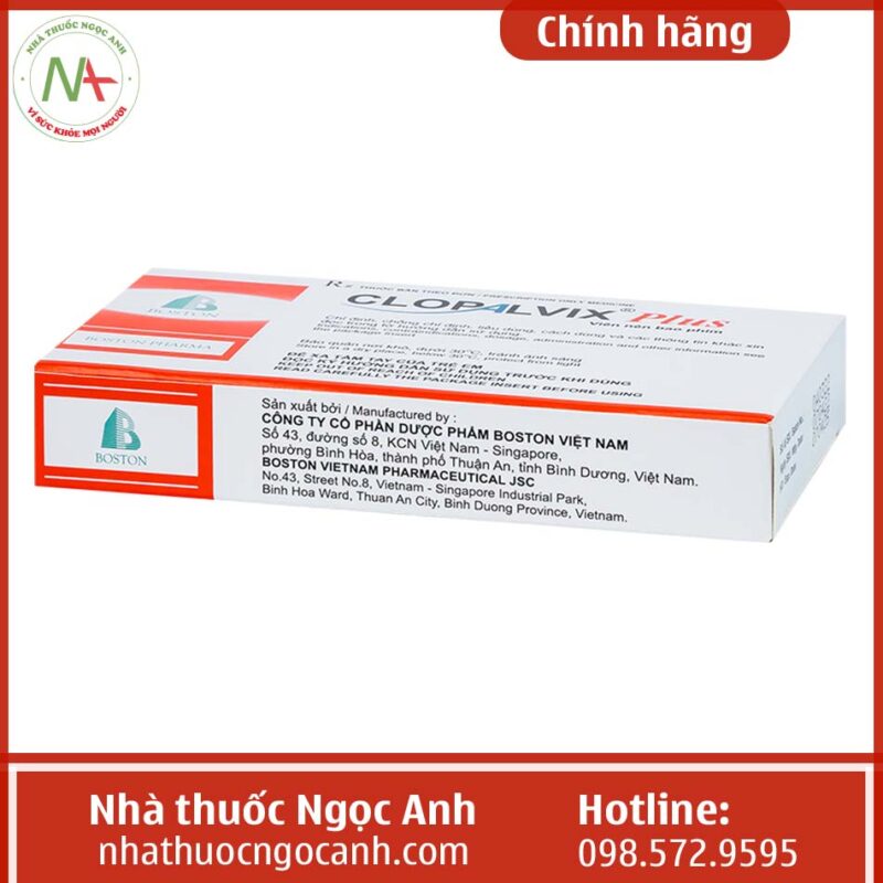 Thuốc Clopalvix Plus Film-coated tablets 75mg giá bao nhiêu, mua ở đâu