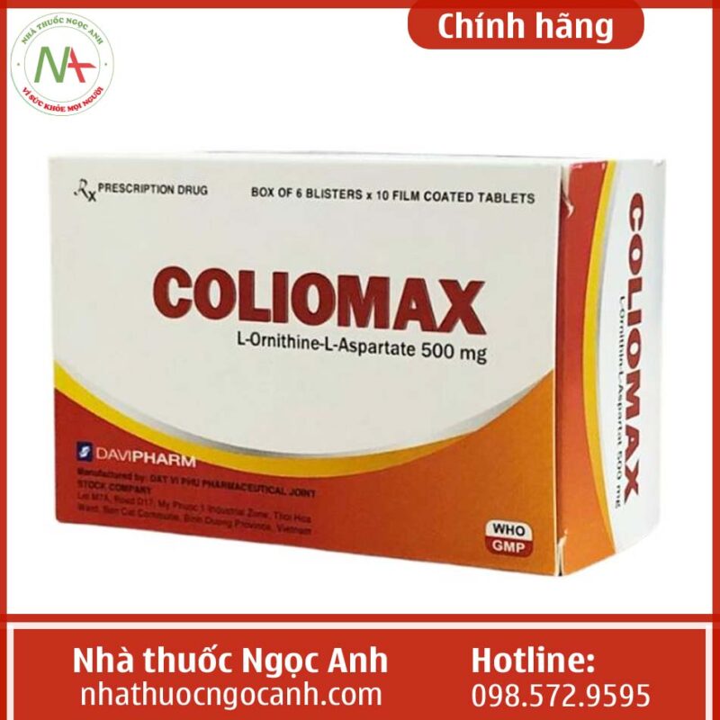 Thuốc Coliomax 500 mg là thuốc gì, có tác dụng gì, giá bao nhiêu, mua ở ...