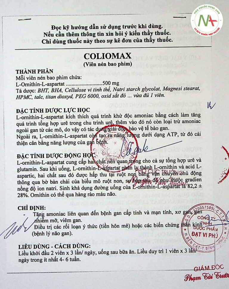 Thuốc Coliomax 500 mg là thuốc gì, có tác dụng gì, giá bao nhiêu, mua ở ...