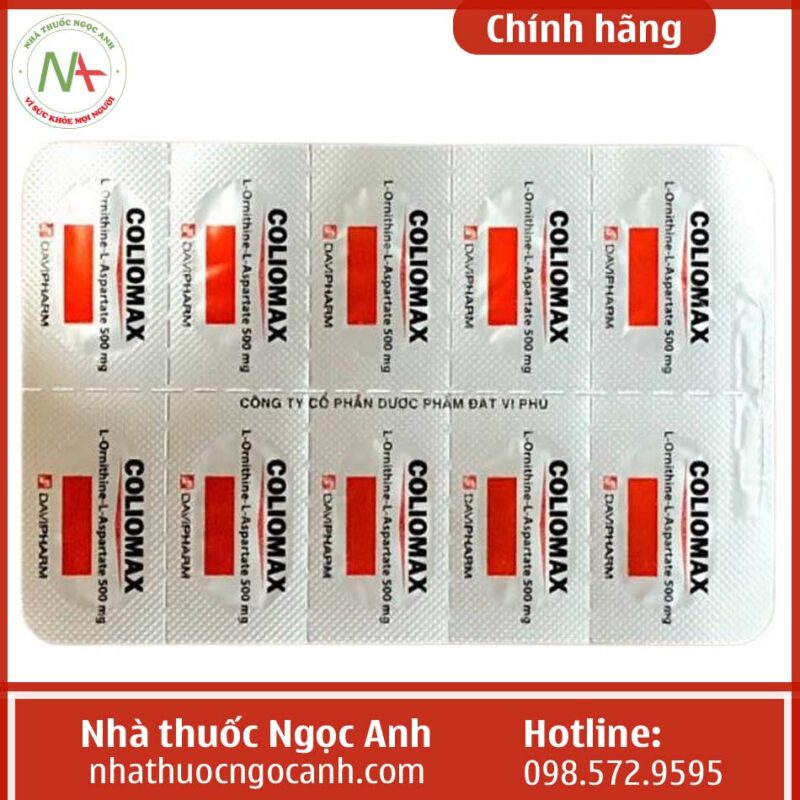 Thuốc Coliomax 500 mg là thuốc gì, có tác dụng gì, giá bao nhiêu, mua ở ...
