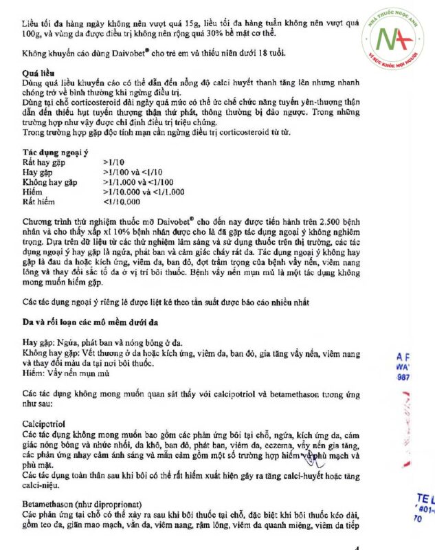 Thuốc Daivobet 15g có tác dụng gì, mua ở đâu, bao nhiêu tiền?