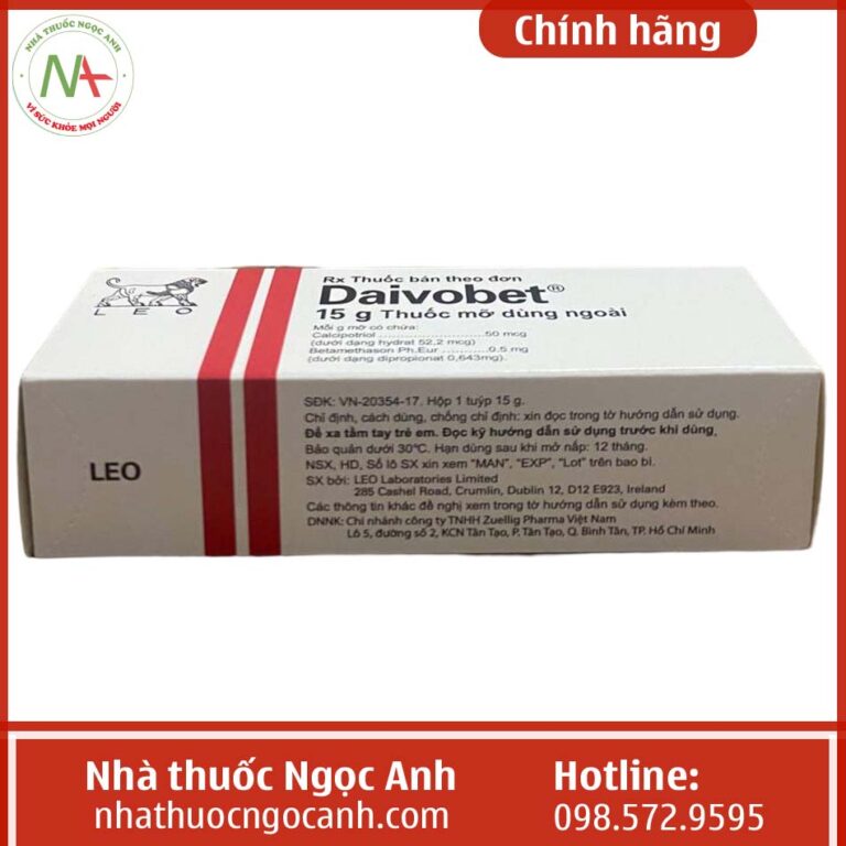Thuốc Daivobet 15g có tác dụng gì, mua ở đâu, bao nhiêu tiền?