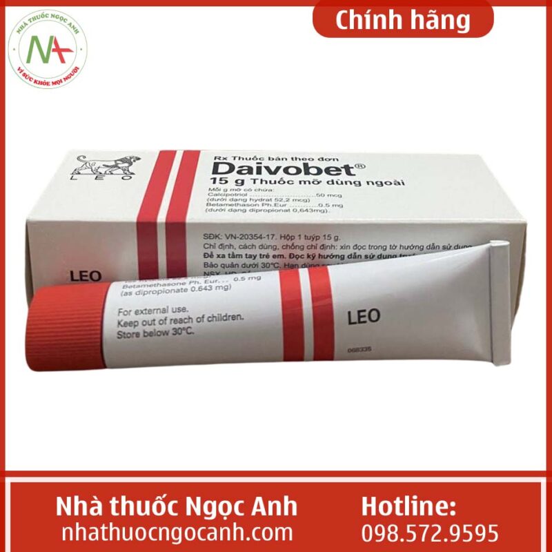 Thuốc Daivobet 15g có tác dụng gì, mua ở đâu, bao nhiêu tiền?
