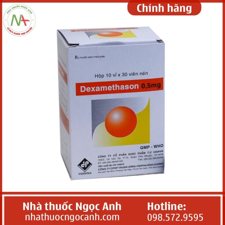 Thuốc Dexamethason 0.5mg Vidipha liều dùng, mua ở đâu, giá bao nhiêu