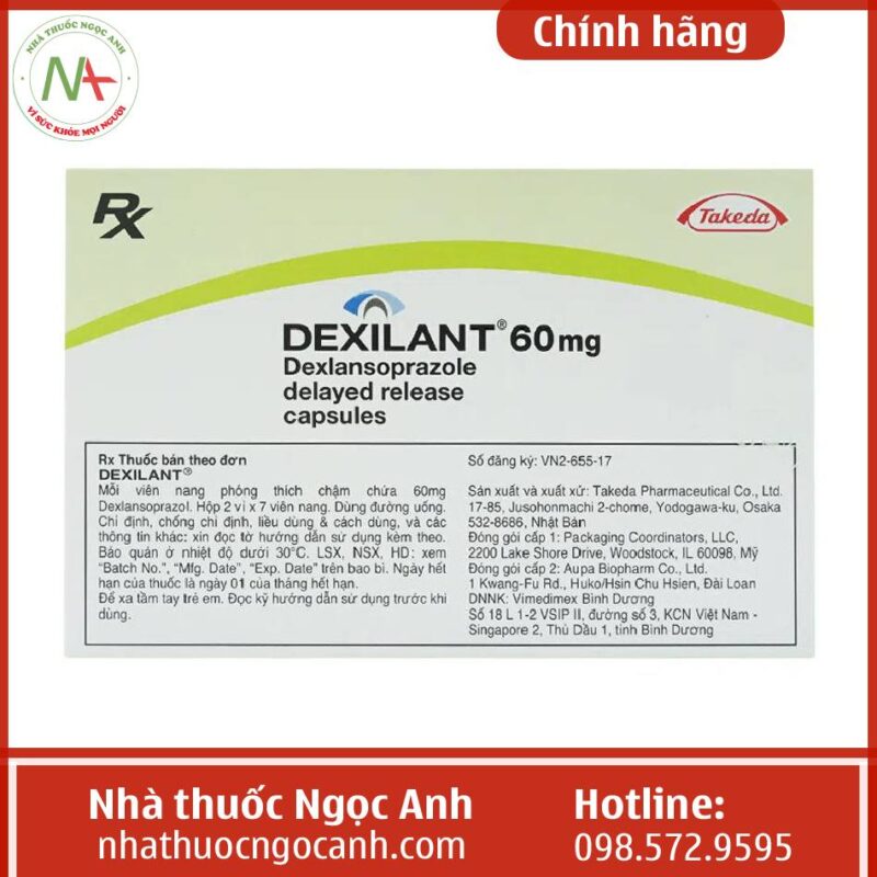 Thuốc Dexilant 60mg uống trước hay sau ăn, mua ở đâu, giá bao nhiêu?