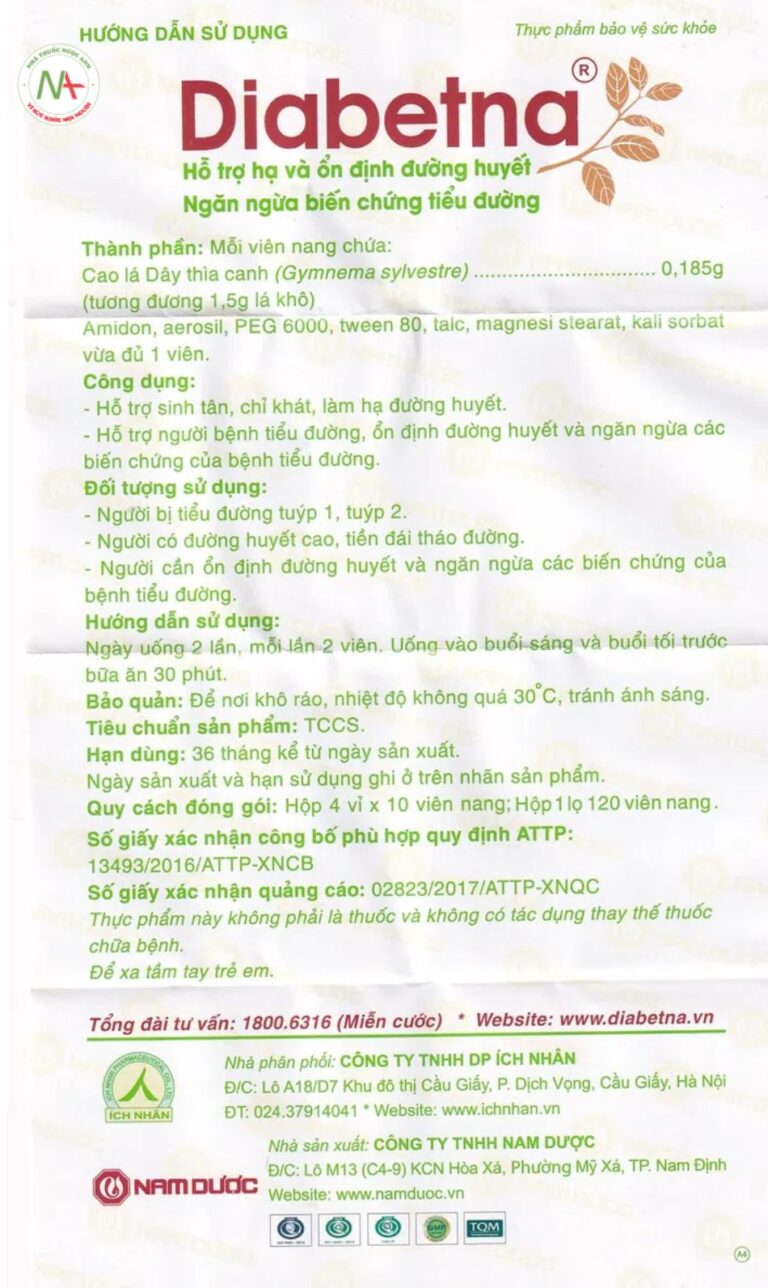 Thuốc Diabetna cách sử dụng, có nên uống không, giá bao nhiêu, mua ở đâu?
