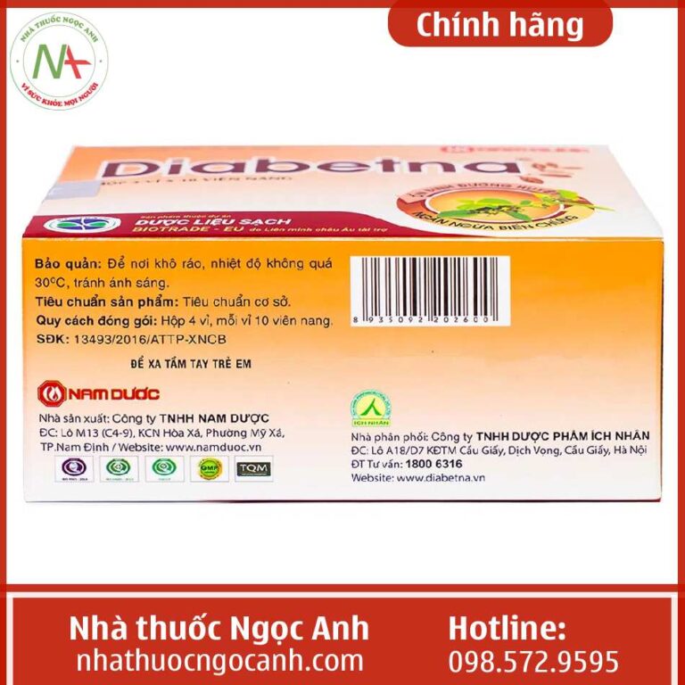 Thuốc Diabetna cách sử dụng, có nên uống không, giá bao nhiêu, mua ở đâu?