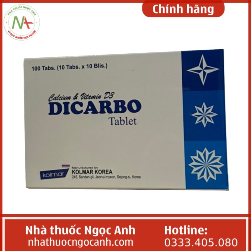 Thuốc Dicarbo Tablet 750mg là thuốc gì, giá bao nhiêu, mua ở đâu