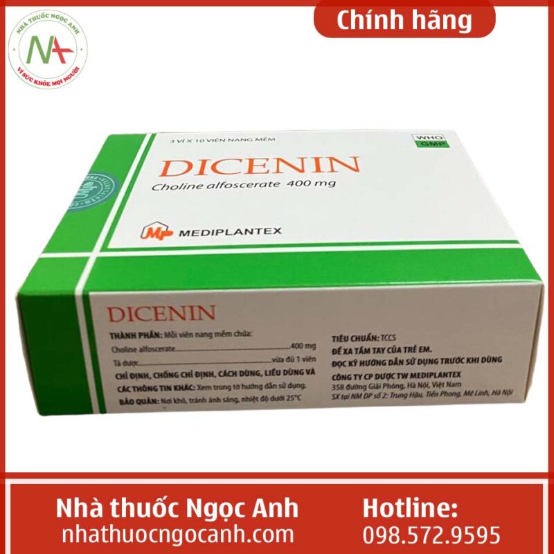 Thuốc Dicenin 400mg có tác dụng gì, giá bao nhiêu, mua ở đâu?