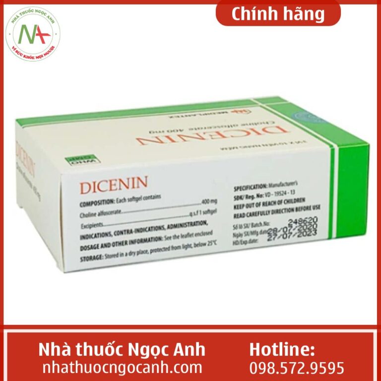 Thuốc Dicenin 400mg có tác dụng gì, giá bao nhiêu, mua ở đâu?