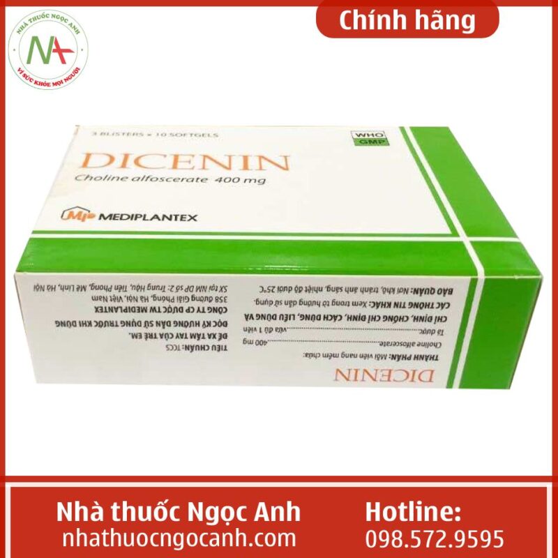 Thuốc Dicenin 400mg có tác dụng gì, giá bao nhiêu, mua ở đâu?