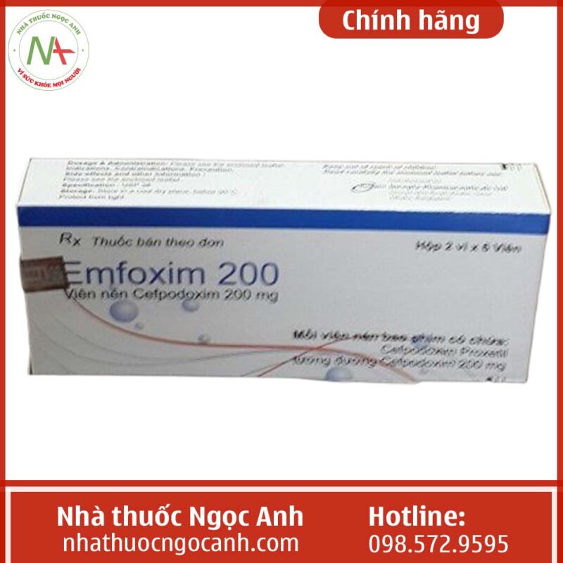 Thuốc Emfoxim 200 là thuốc gì, có tác dụng gì, giá bao nhiêu, mua ở đâu?