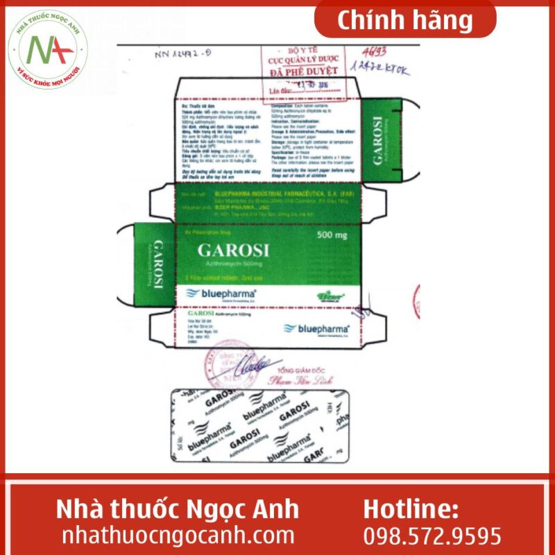 Thuốc Garosi 500mg là thuốc gì, trị mụn không, giá bao nhiêu, mua ở đâu?