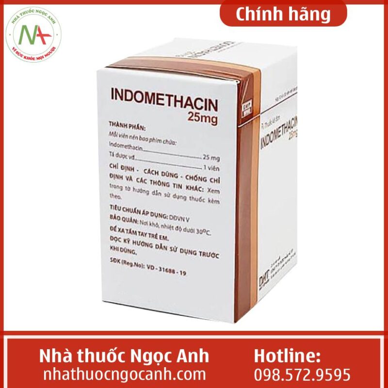 Thuốc Indomethacin 25mg Hataphar mua ở đâu, giá bao nhiêu?