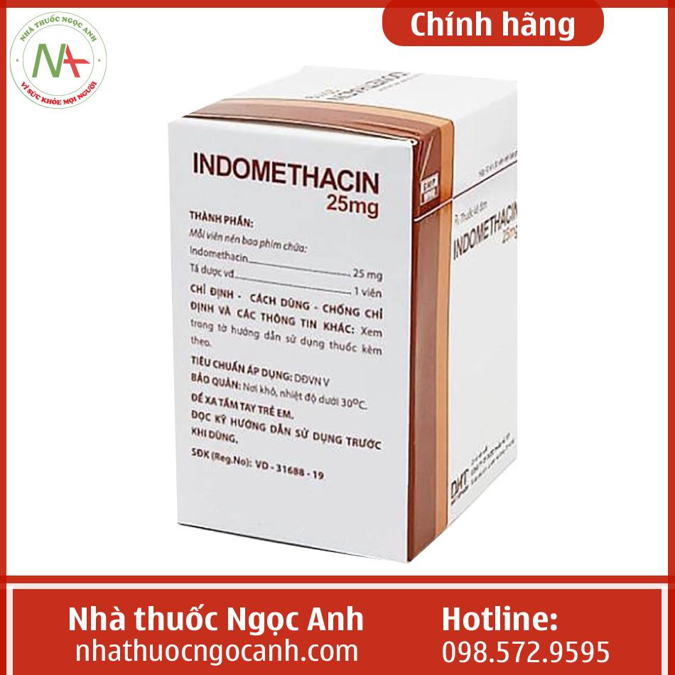Thuốc Indomethacin 25mg Hataphar mua ở đâu, giá bao nhiêu?